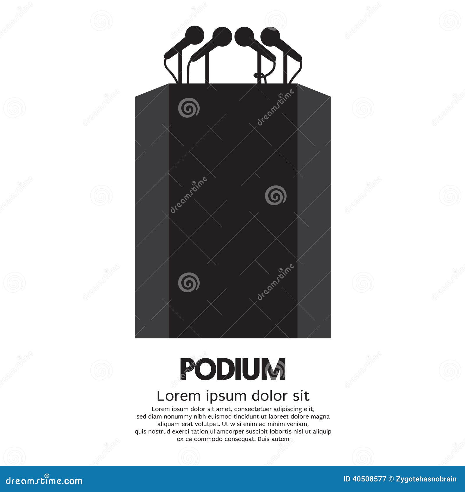 Podium stock vector. Illustration of icon, public, design - 40508577