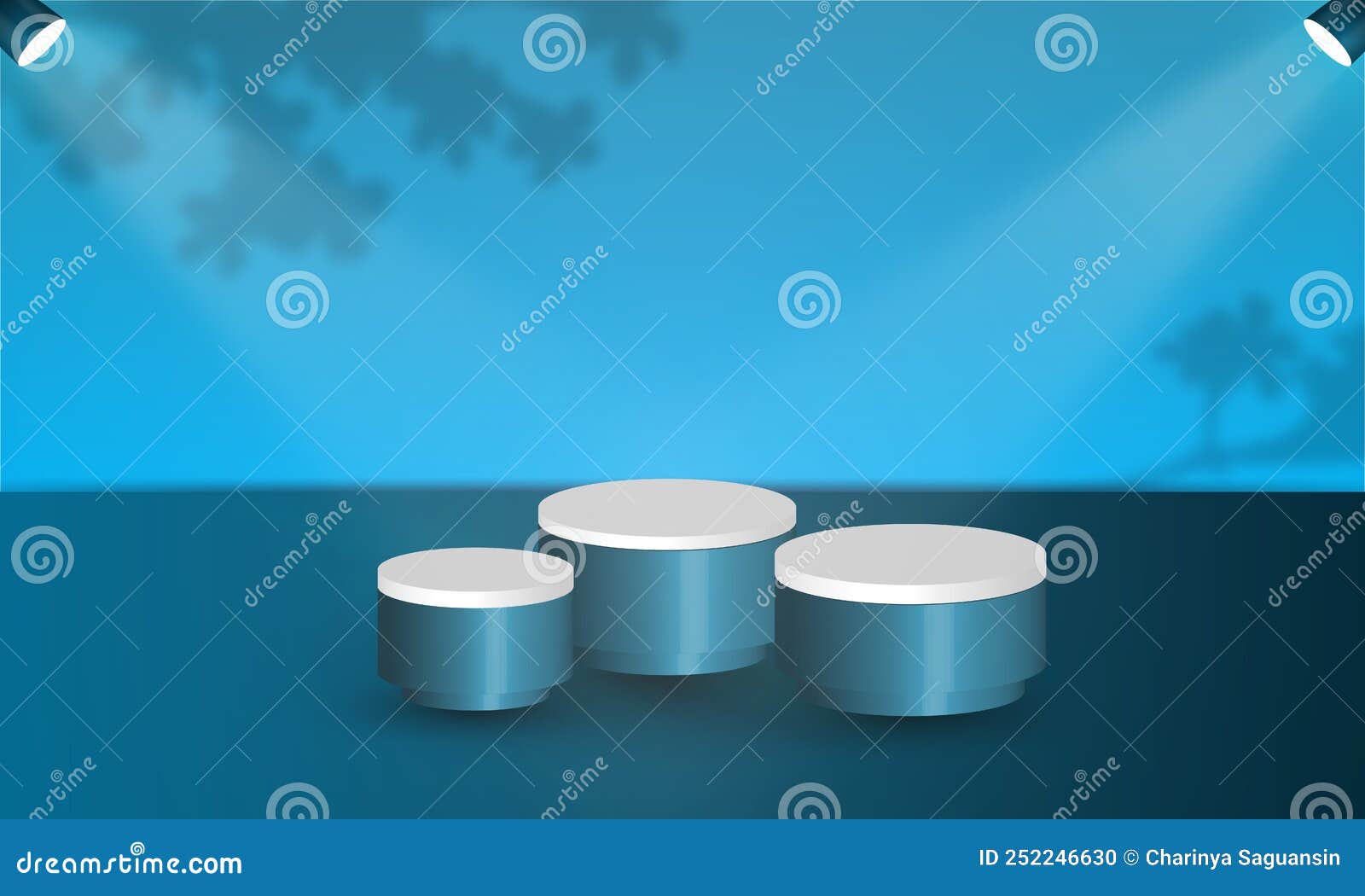 Podium light blue stock vector. Illustration of scene - 252246630