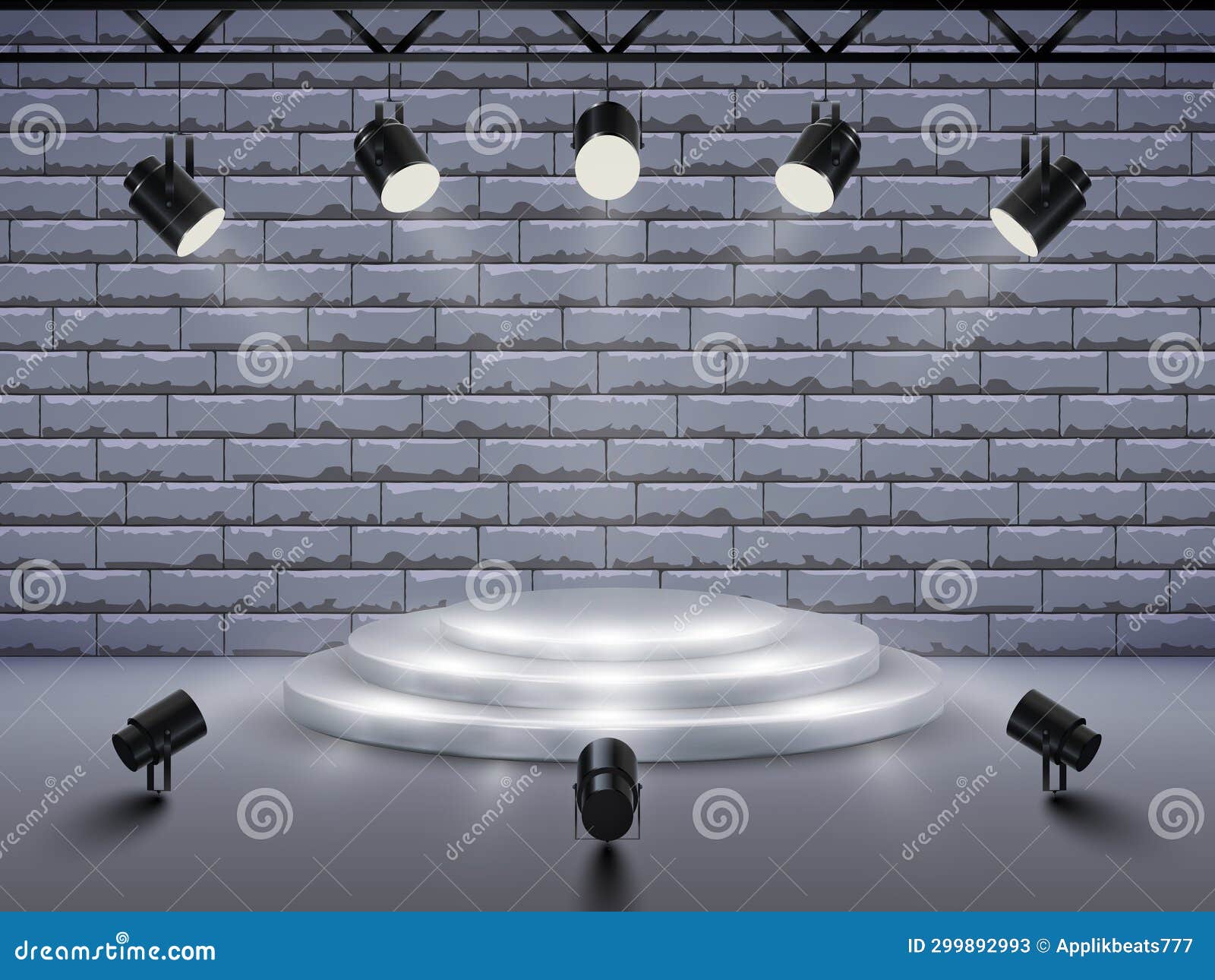 Podium with Lighting. Stage, Podium, Scene for Award Ceremony with ...
