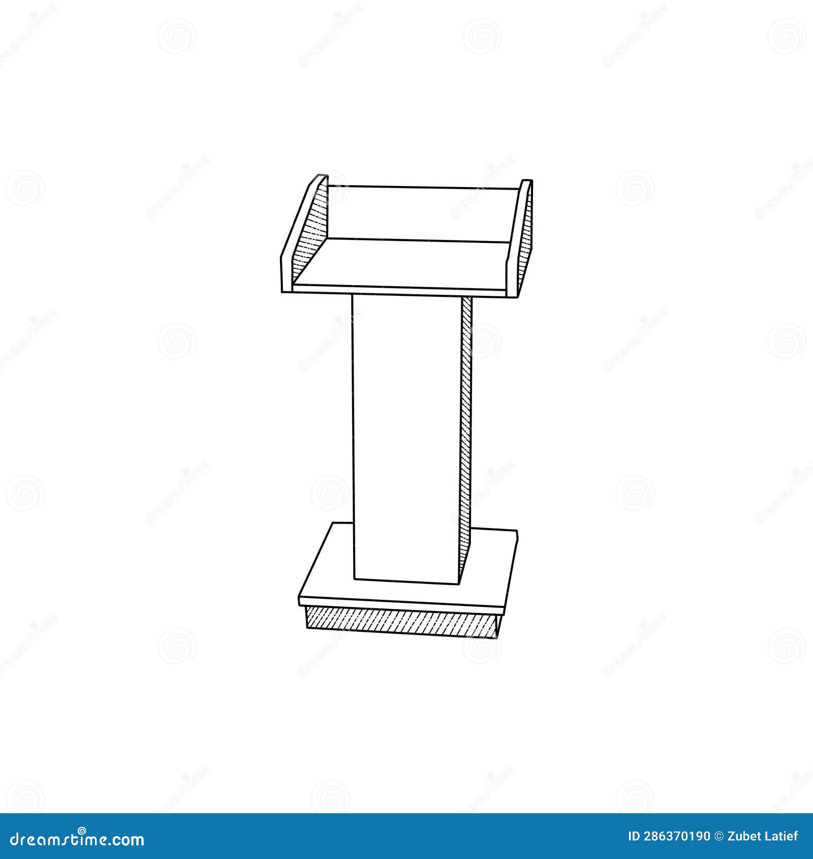 Podium Line Icon, Outline Vector, Linear Style Logo Illustration Design ...