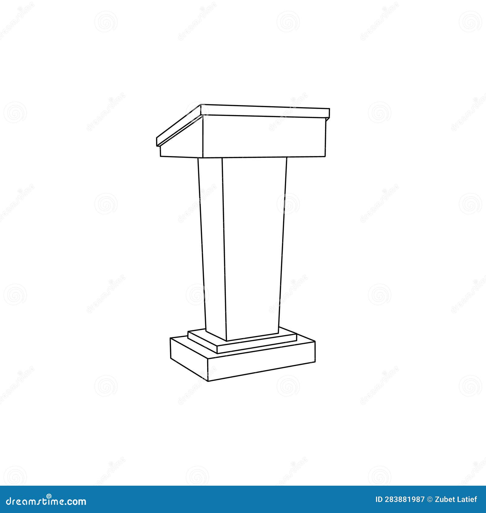 Podium Line Simple Minimalist Logo, Vector Icon Illustration Design ...