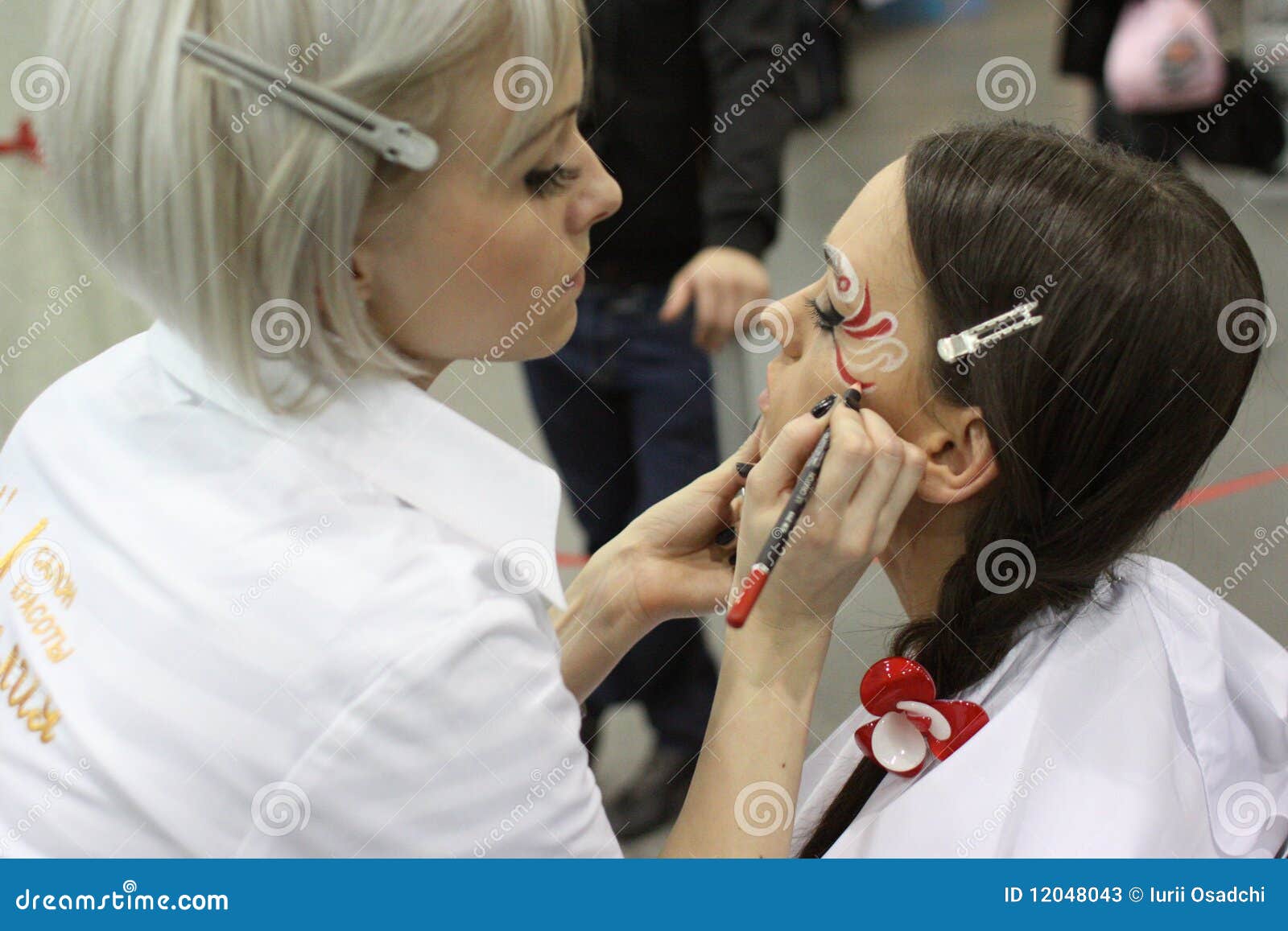 Podium make-up contest editorial stock photo. Image of clothing - 12048043