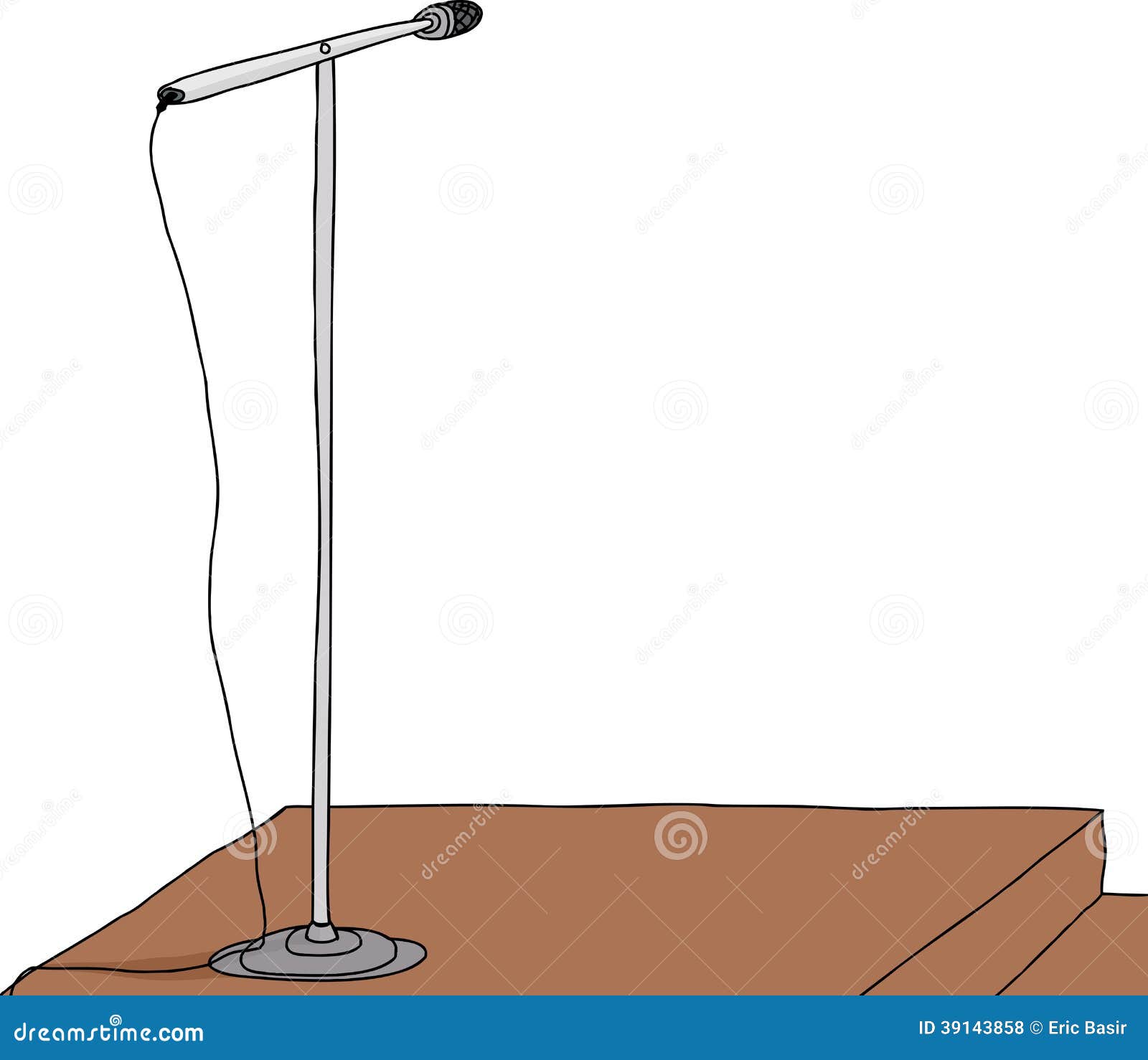 Podium with Microphone stock vector. Illustration of communication ...