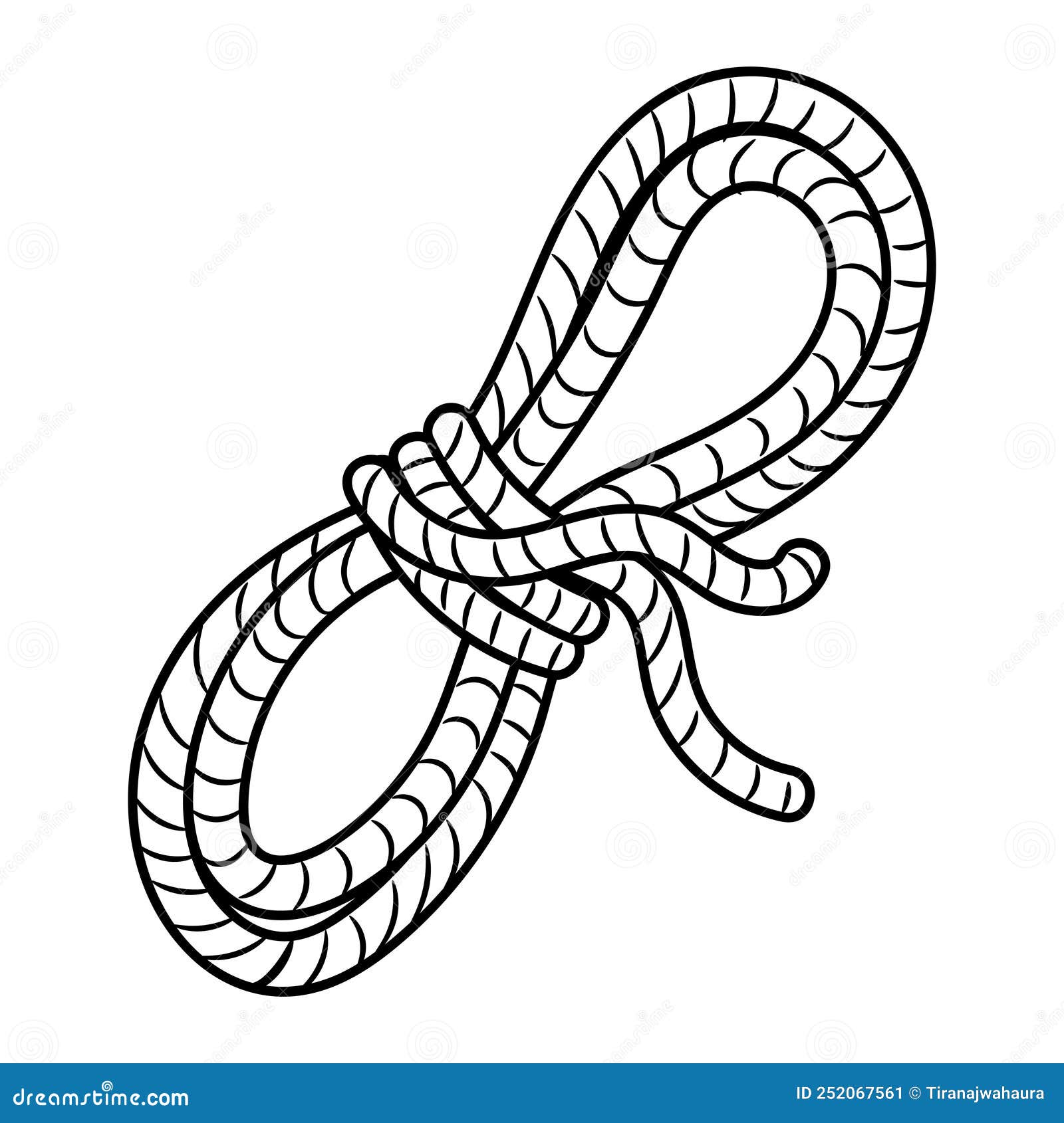 Hand Drawn Camping Climbing Rope Vector Illustration Stock Vector ...