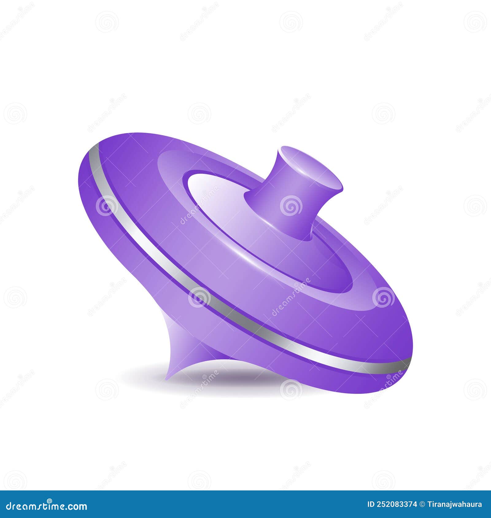 Traditional Gasing Toy 3D Vector Illustration Stock Vector ...