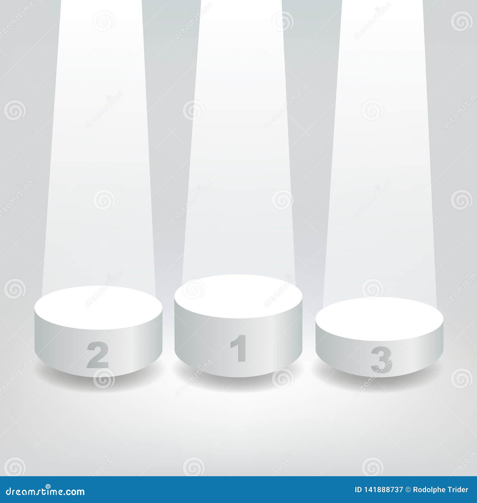 Symbol of Success with a Podium To Present the Medal Presentation To ...