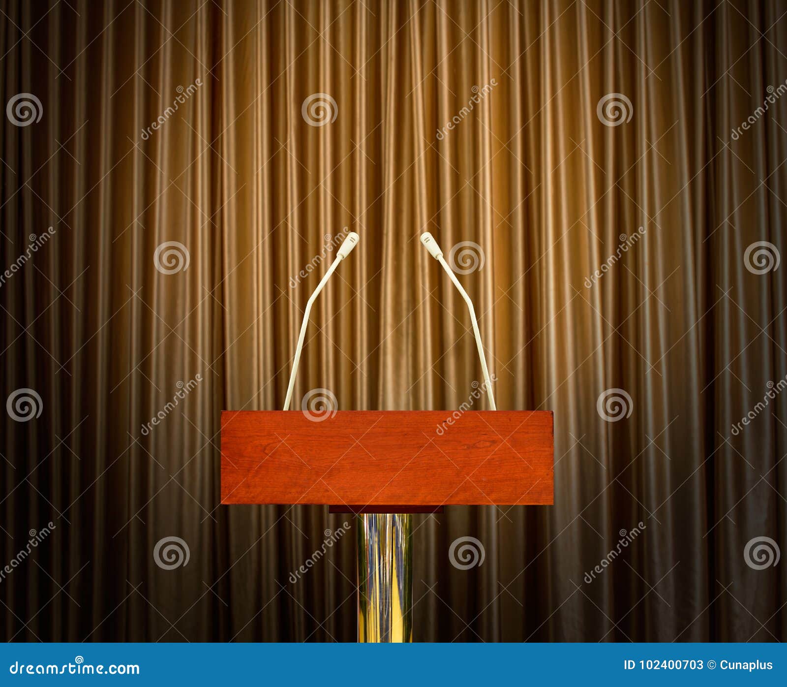 Podium ready to address stock image. Image of meeting - 102400703