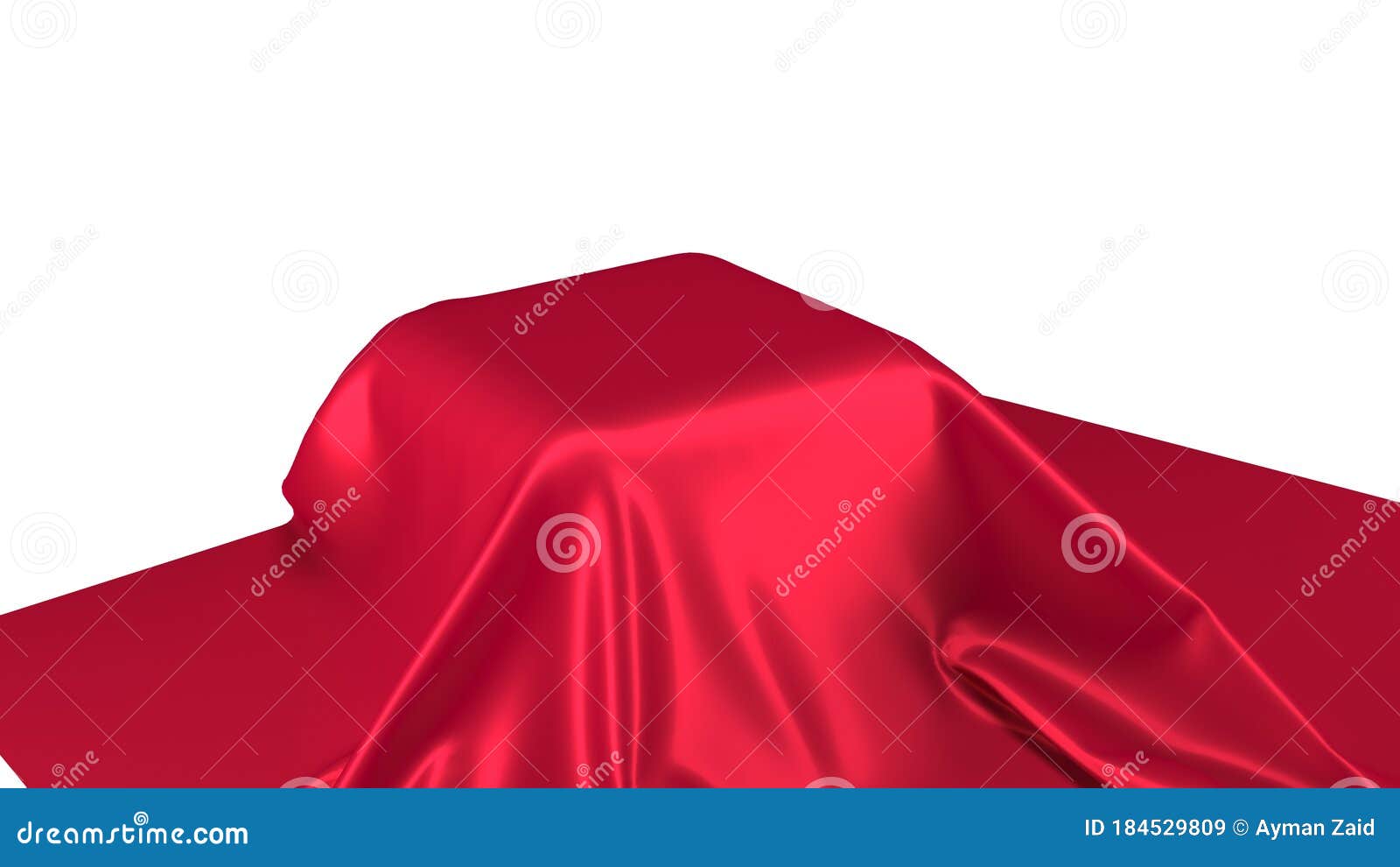 Car Covered With A Red Satin Cloth In A Exhibition For Unveiling On ...