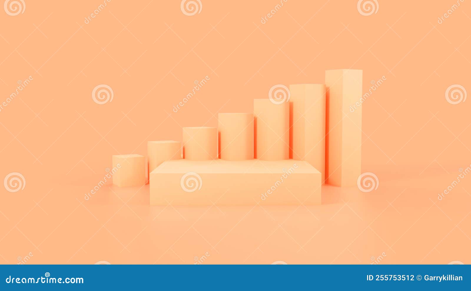 Podium Scene. Minimal Geometric Empty Stage. Ascending Bars Composition ...