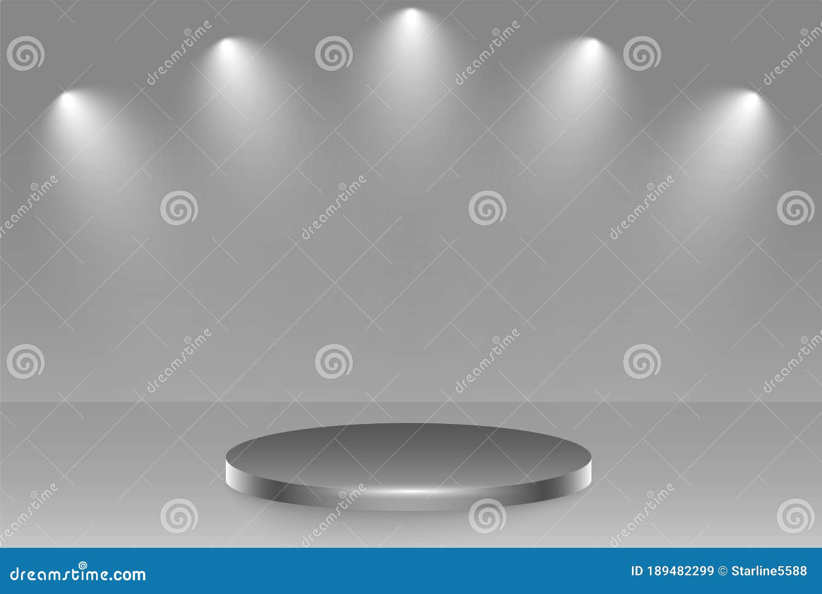 Podium Stage with Spotlight Focus Background Design Stock Vector ...