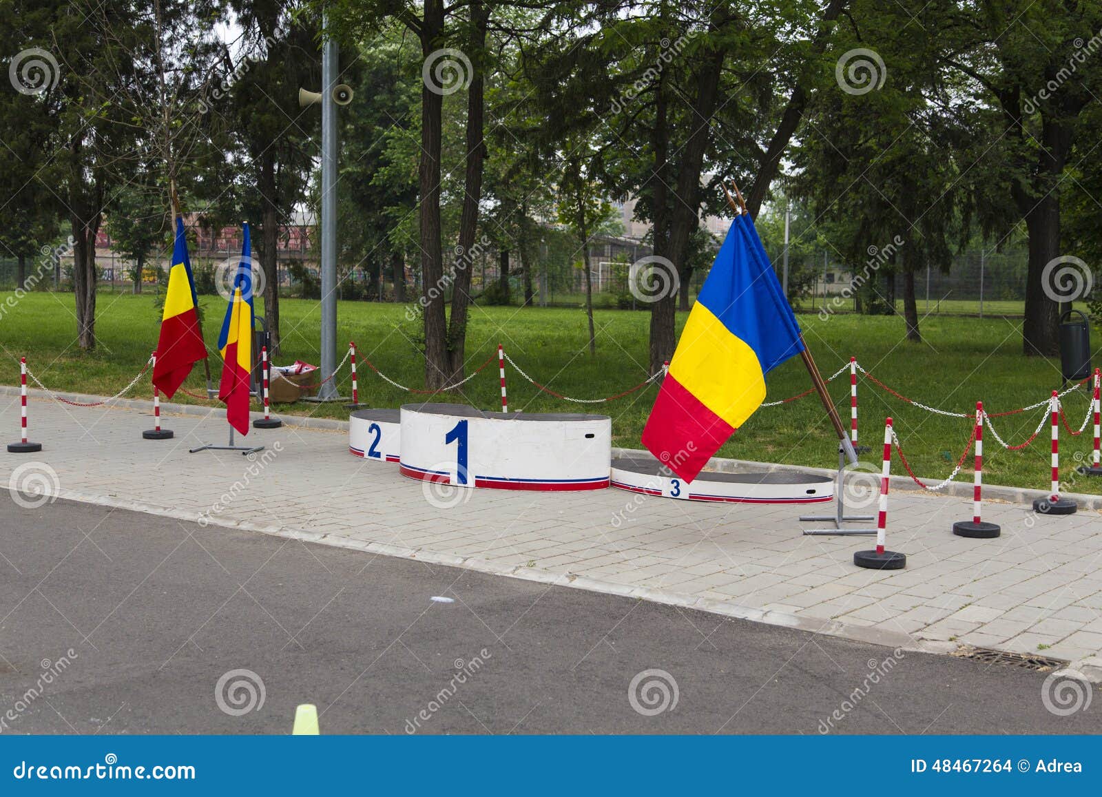 Awarding Area and a Podium at a Street Race Stock Photo - Image of ...