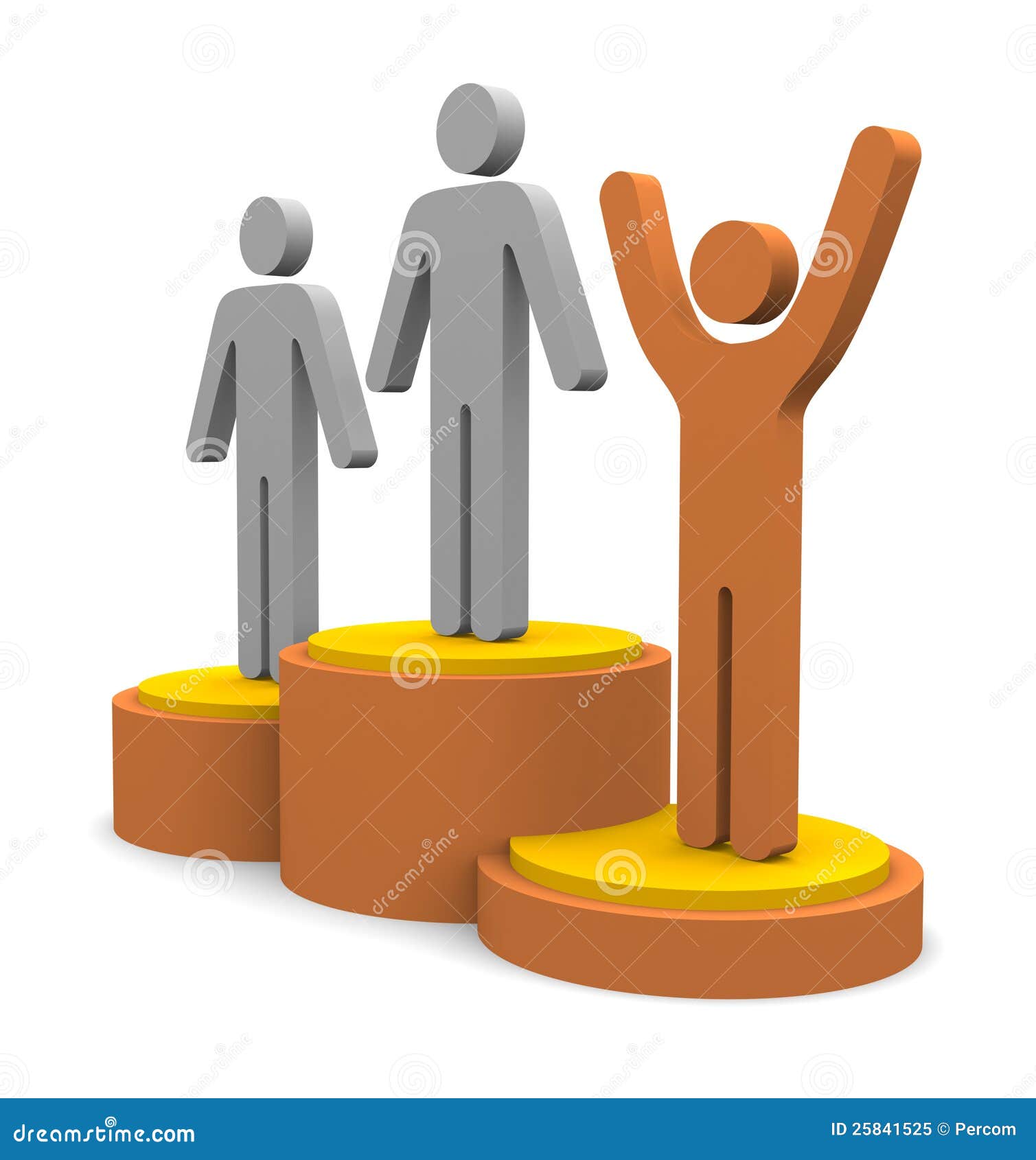 Podium - Third Place Winner Stock Illustration - Illustration of medal ...