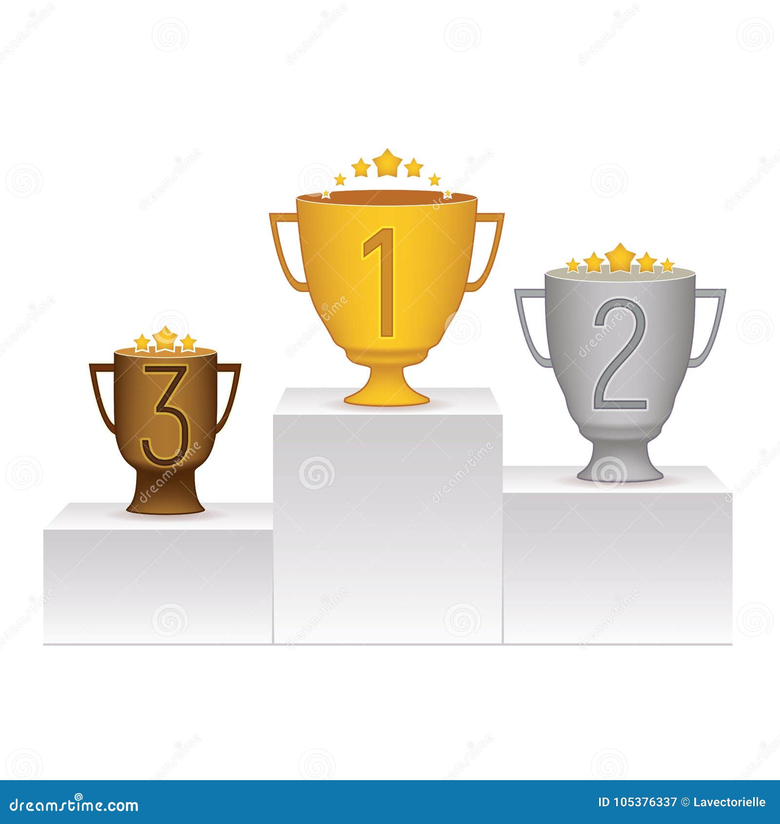 Podium places 1-3 stock vector. Illustration of platform - 105376337