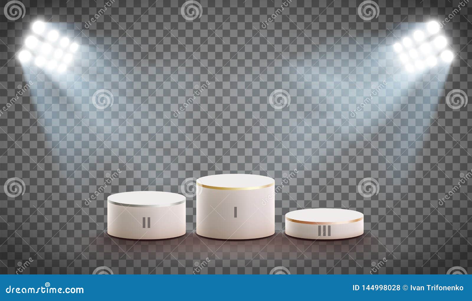 Podium for Winner of the Awards. Stage Isolated on Transparent ...