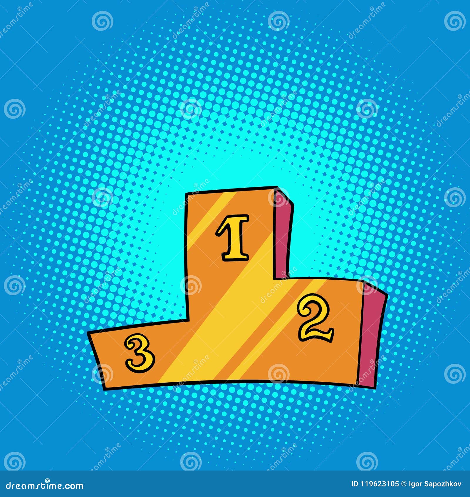 Podium Winner, First Second Third Place Stock Vector - Illustration of ...