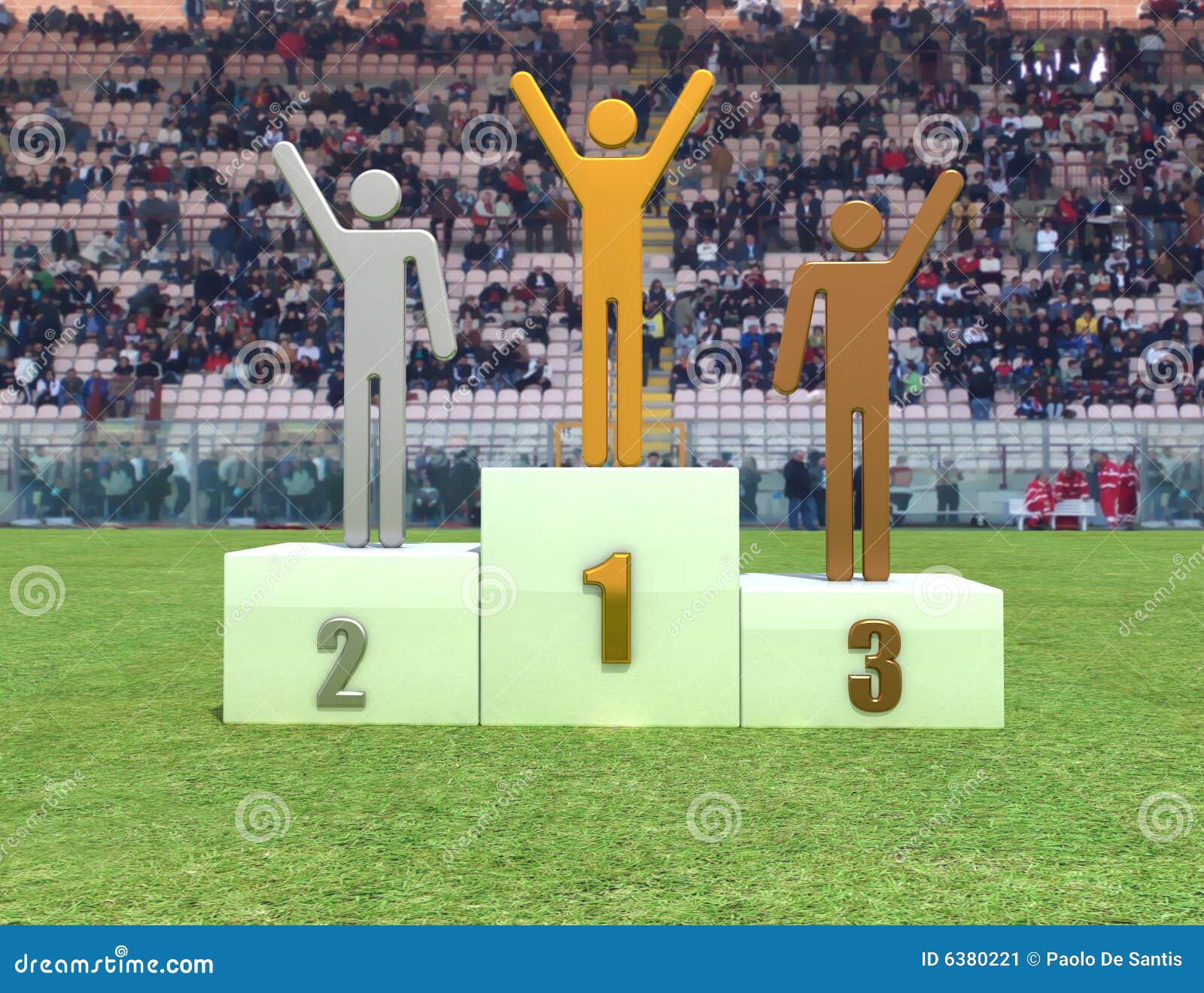 Podiume dans le stade image stock. Image du humain, foule - 6380221