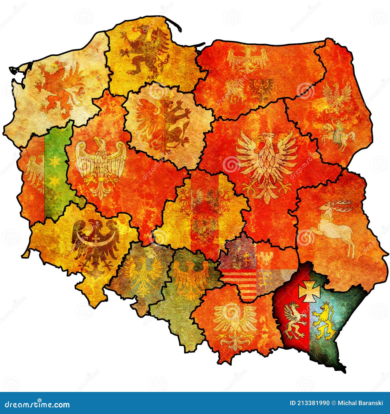 Podkarpackie region stock illustration. Illustration of region - 213381990