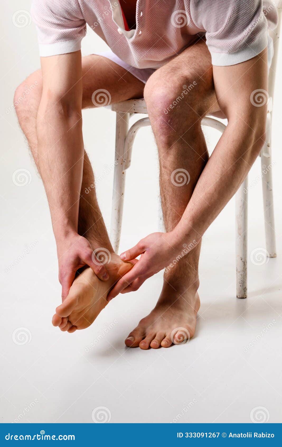 Podological Problems. Experiencing Sharp Pain from Flattened Arches of ...