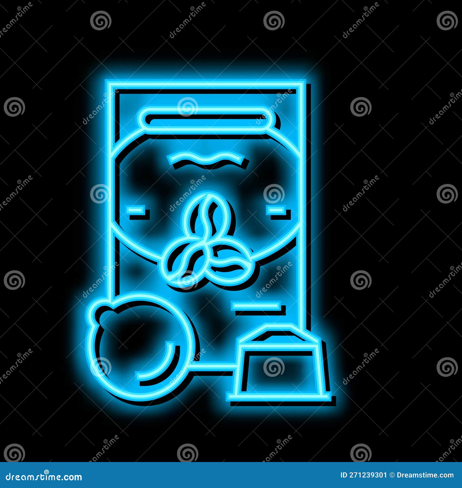 Pods Coffee Package Neon Glow Icon Illustration Stock Vector ...