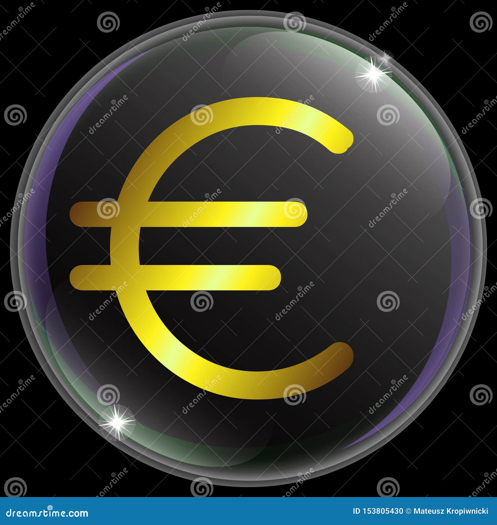 Vector Illustration of Simple and Realistic Euro Currency Sign or ...