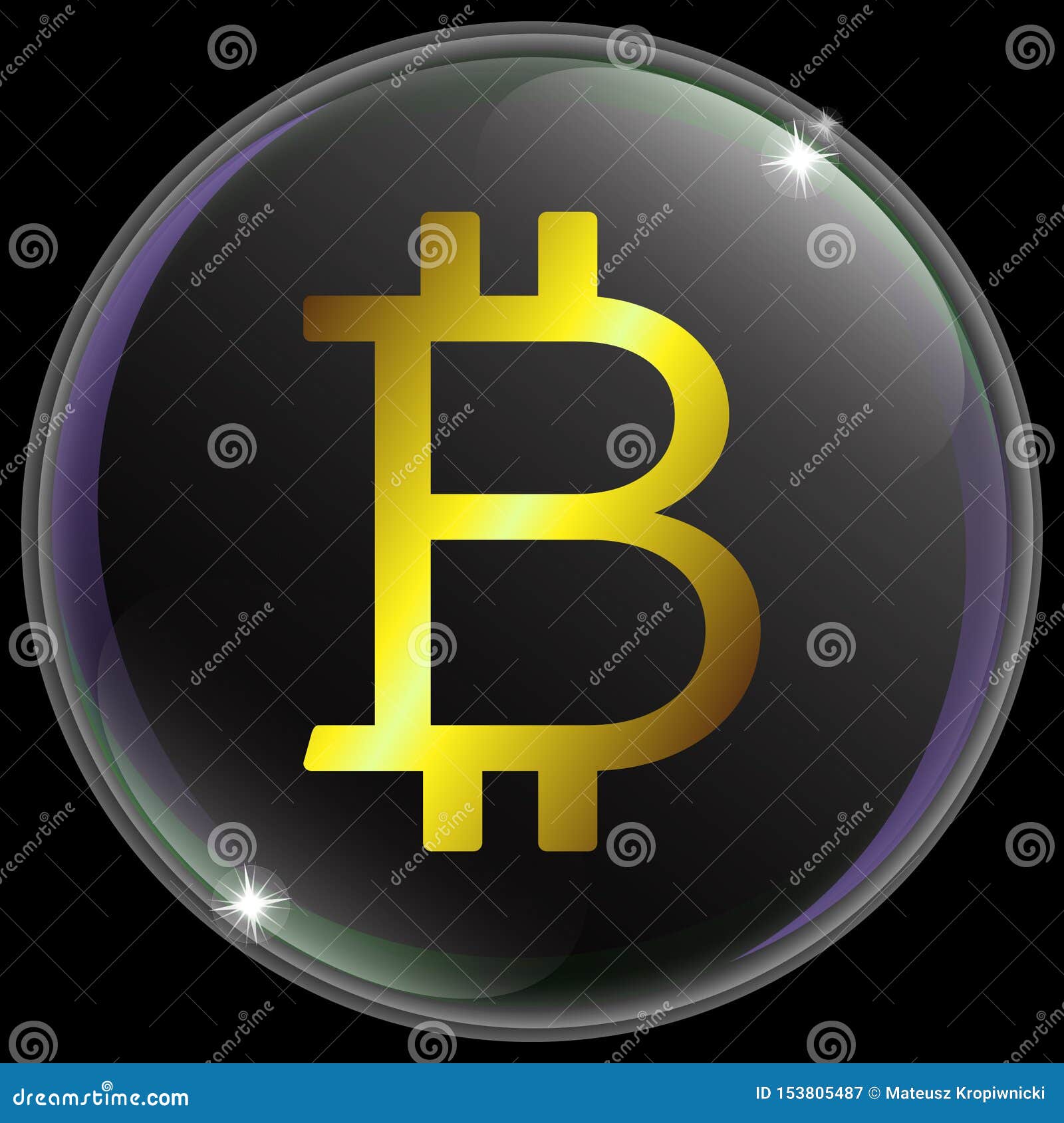 Vector Illustration of Simple and Realistic Bitcoin Crypto Currency ...