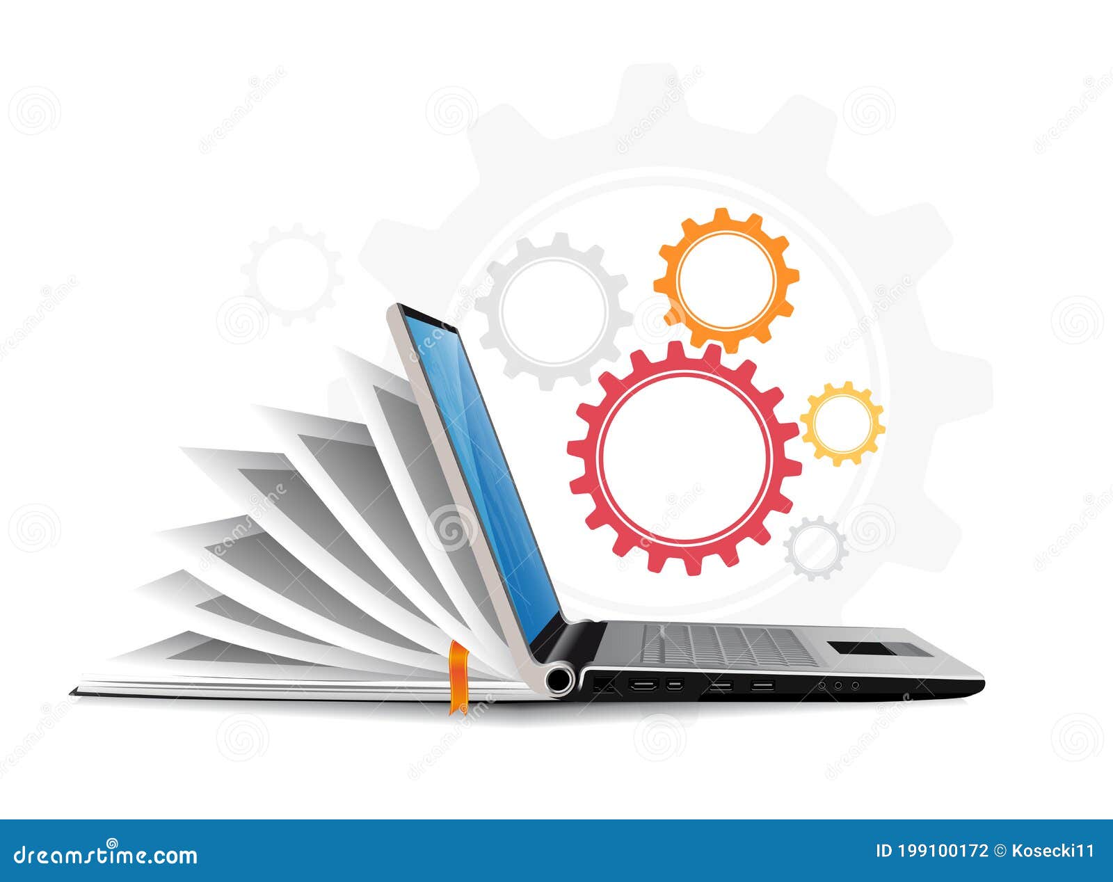 Book As Knowledge Base - User Guide Manual Concept Stock Illustration ...