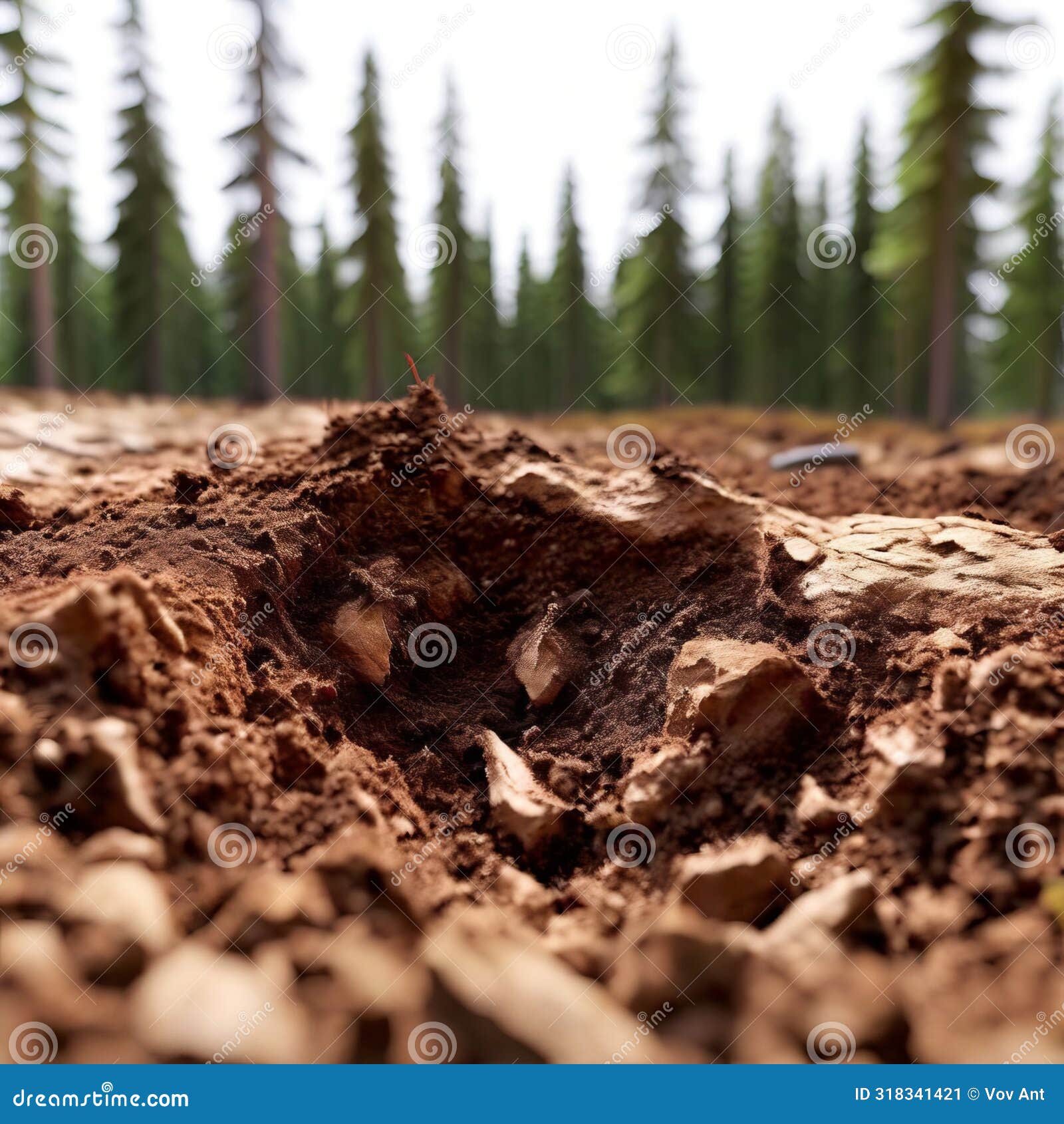 Podzol Soil with a Leached Top Layer and Iron Rich Subsoil Comm Stock ...