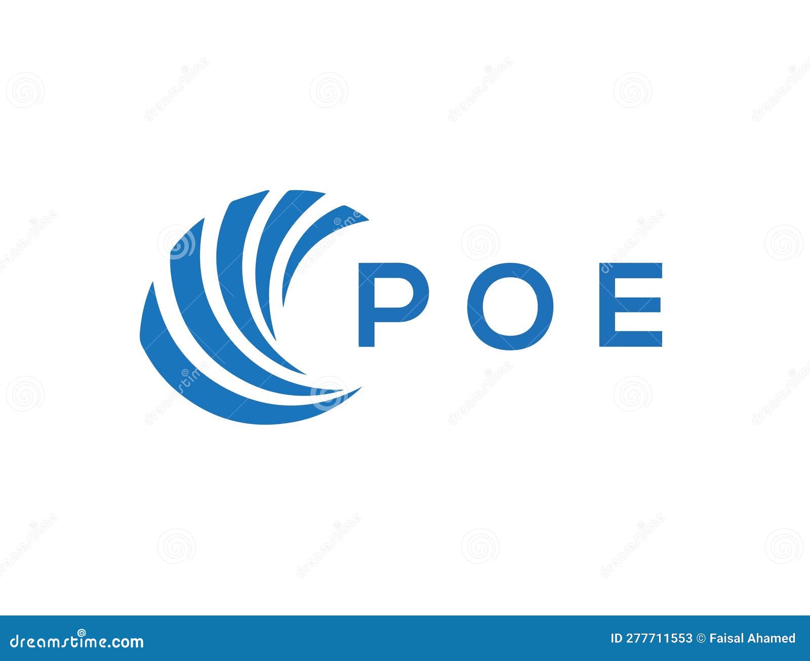POE Letter Logo Design On White Background. POE Creative Circle Letter ...