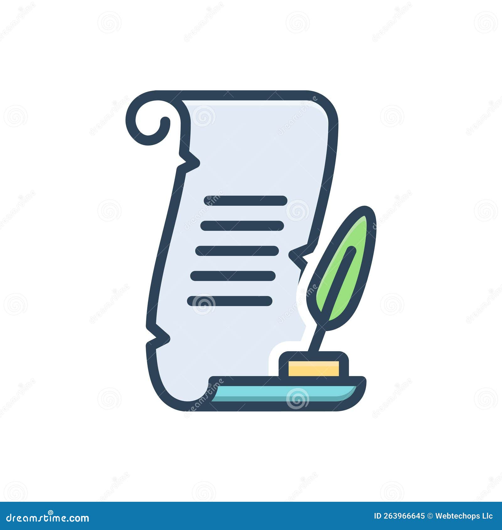 Color Illustration Icon for Poems, Poetry and Verse Stock Illustration ...