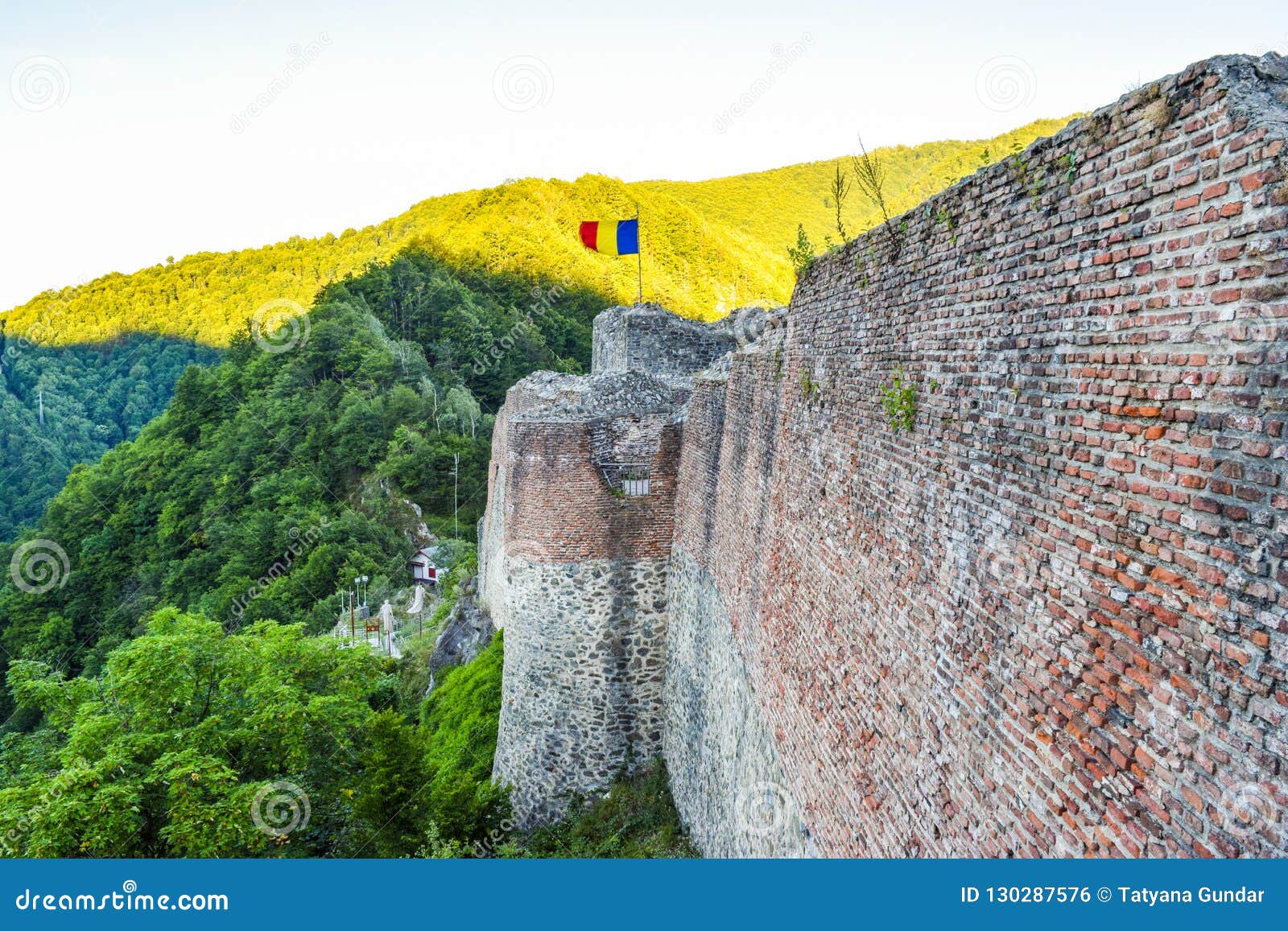 The Poenari Fortress. stock photo. Image of landmark - 130287576