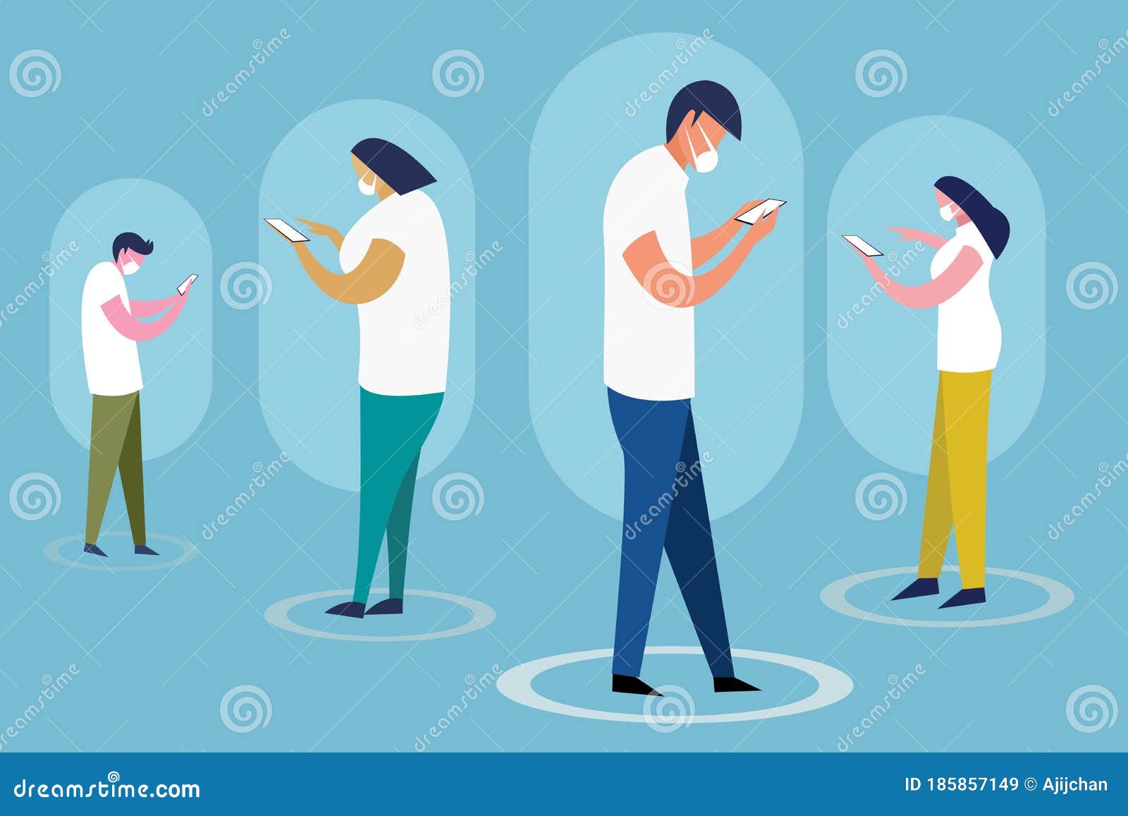 Communicating From Distance Stock Illustration | CartoonDealer.com ...