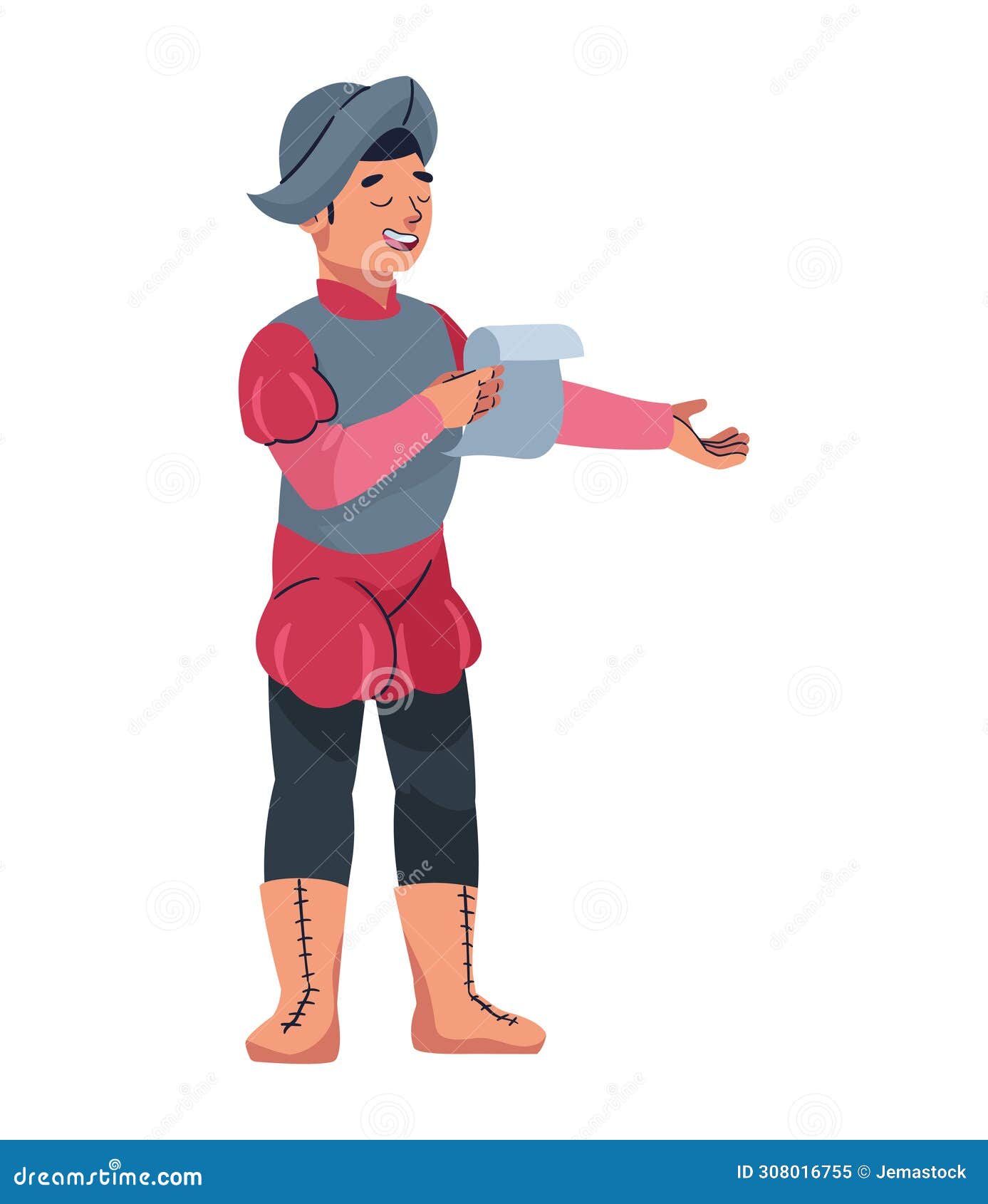 Poet man cartoon stock vector. Illustration of poetry - 308016755