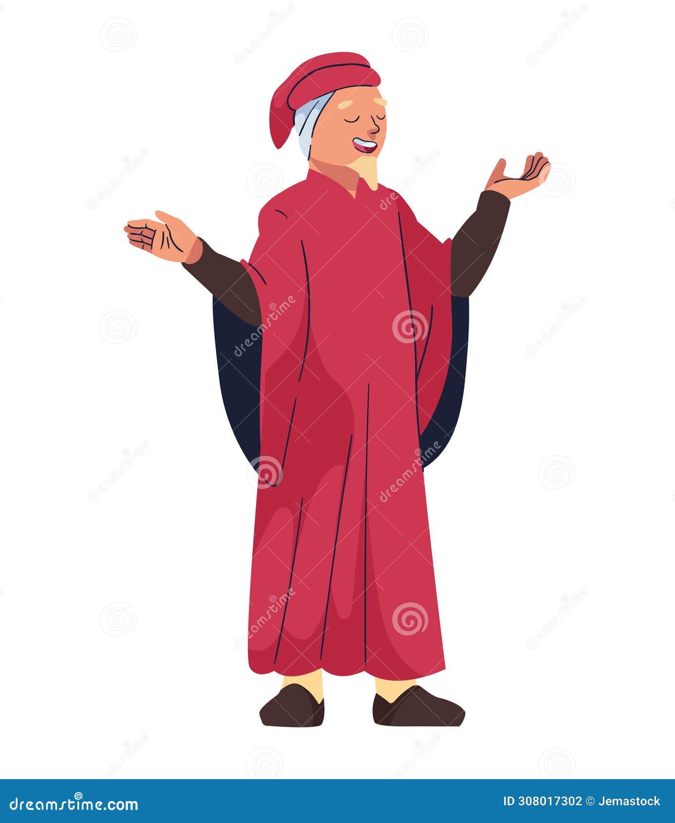 Poet man character stock illustration. Illustration of isolation ...