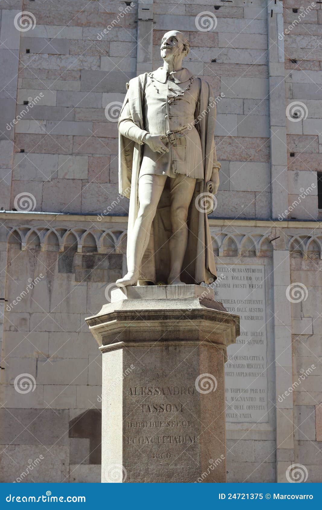 Poet Statue Located at Piazza Torre, Modena Stock Image - Image of ...