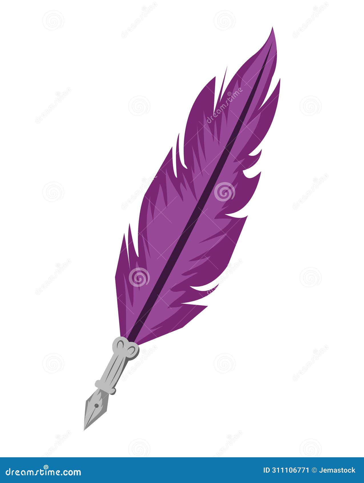 Poetry feather pen stock illustration. Illustration of education ...