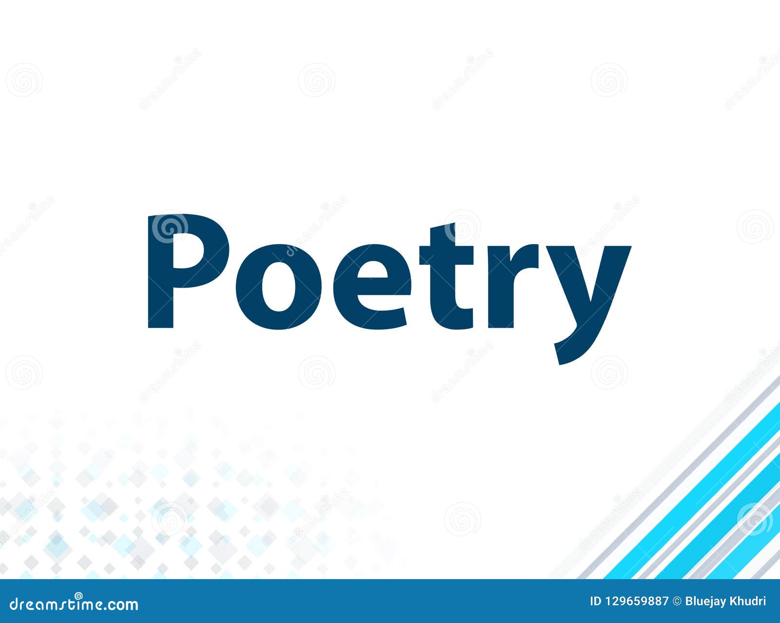 Poetry Modern Flat Design Blue Abstract Background Stock Illustration ...
