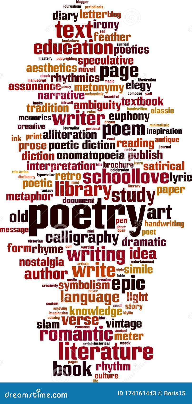 Poetry word cloud stock vector. Illustration of interpretation - 174161443