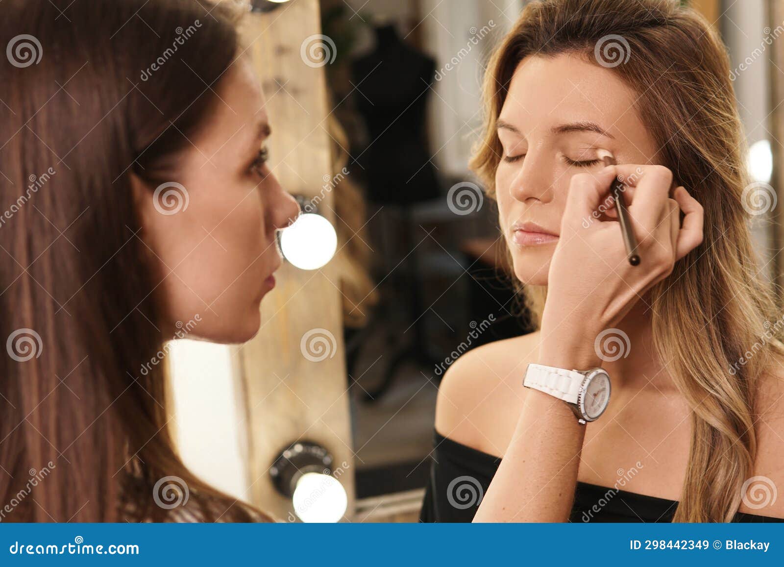 Pofessional Make-up Artist and Her Working Process during Makeup ...