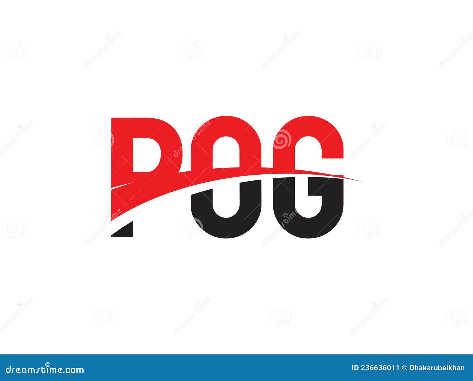 POG Letter Initial Logo Design Vector Illustration Stock Vector ...