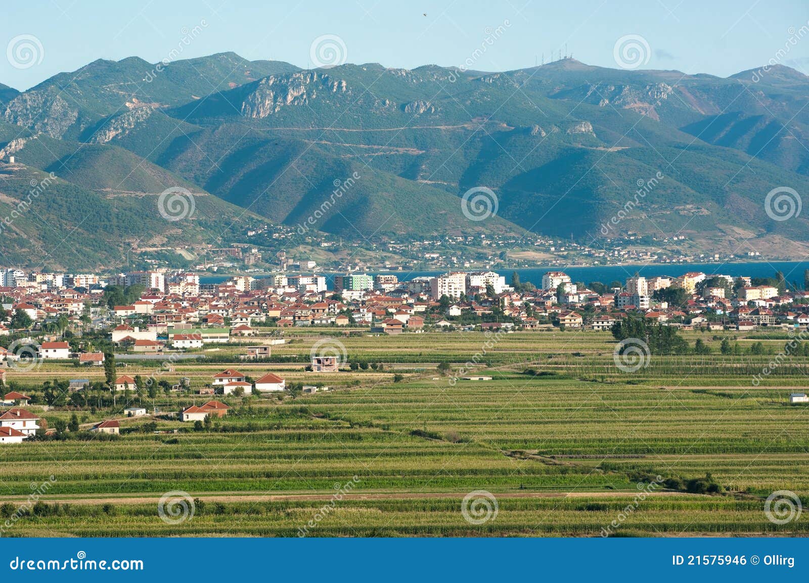 Pogradec City in Southeastern Albania Stock Photo - Image of ...