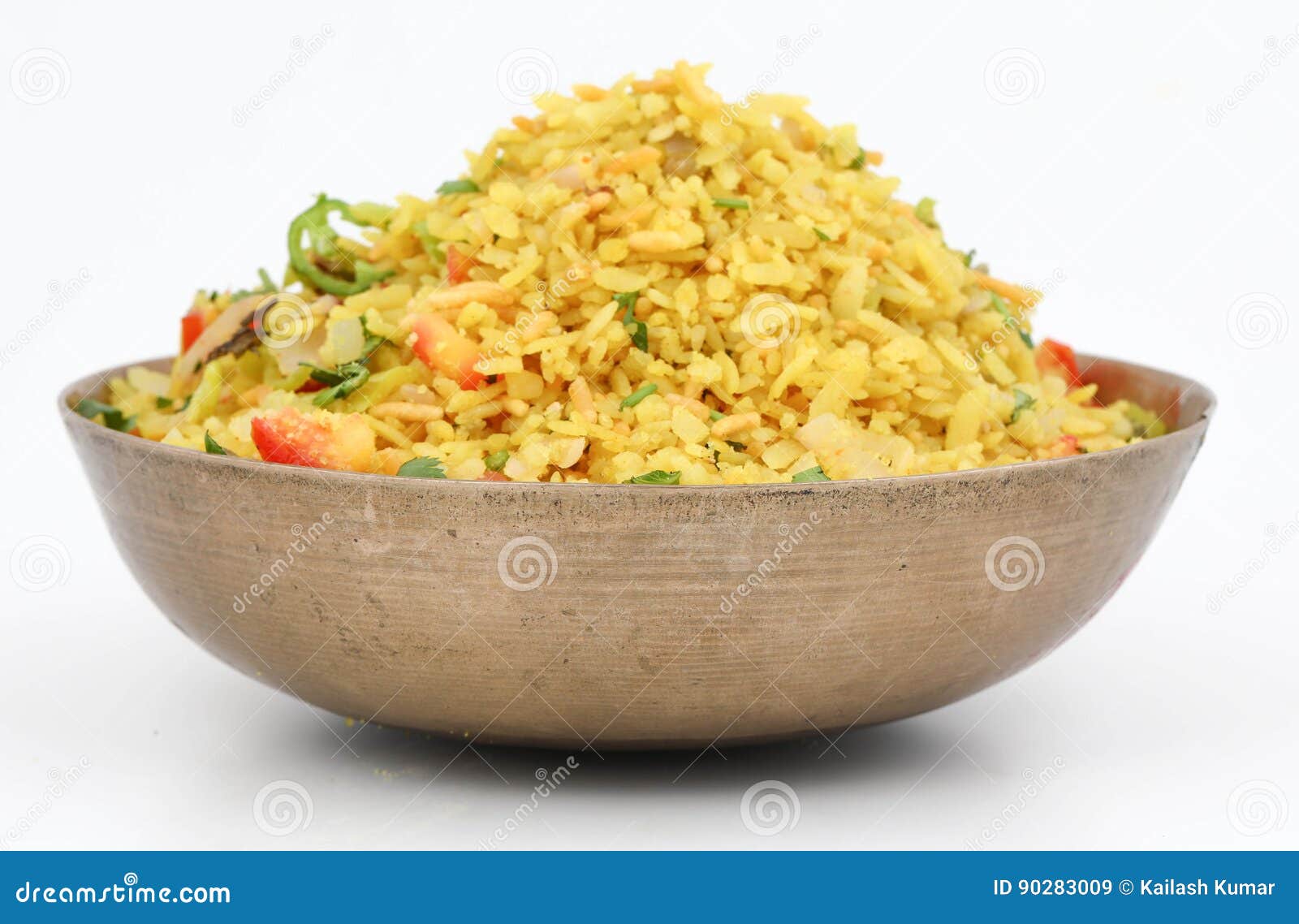 Poha stock image. Image of snacks, rice, black, onion - 90283009