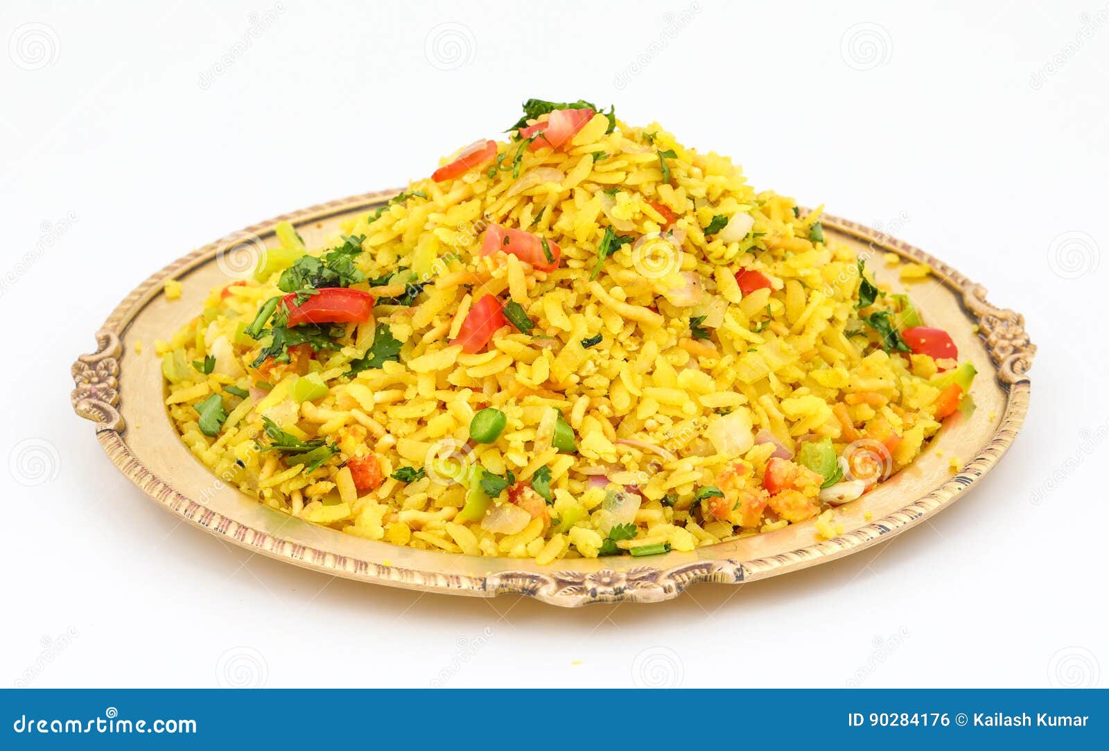 Poha stock photo. Image of salted, cauliflower, green - 90284176