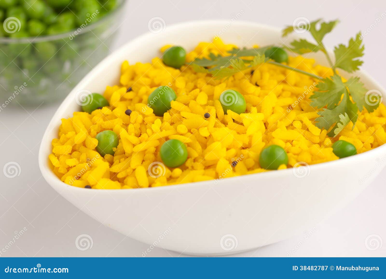 Poha - a Breakfast Snack Made of Beaten Rice Stock Image - Image of ...