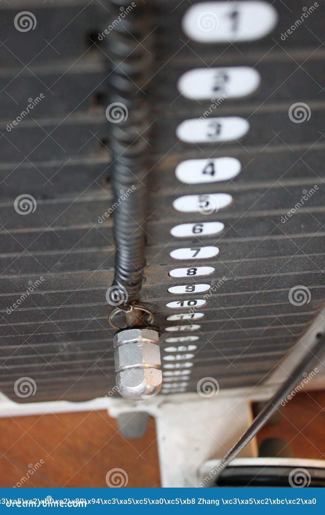 Poids De Fer Sur La Machine D'exercice, Donnant Sur Image stock - Image ...