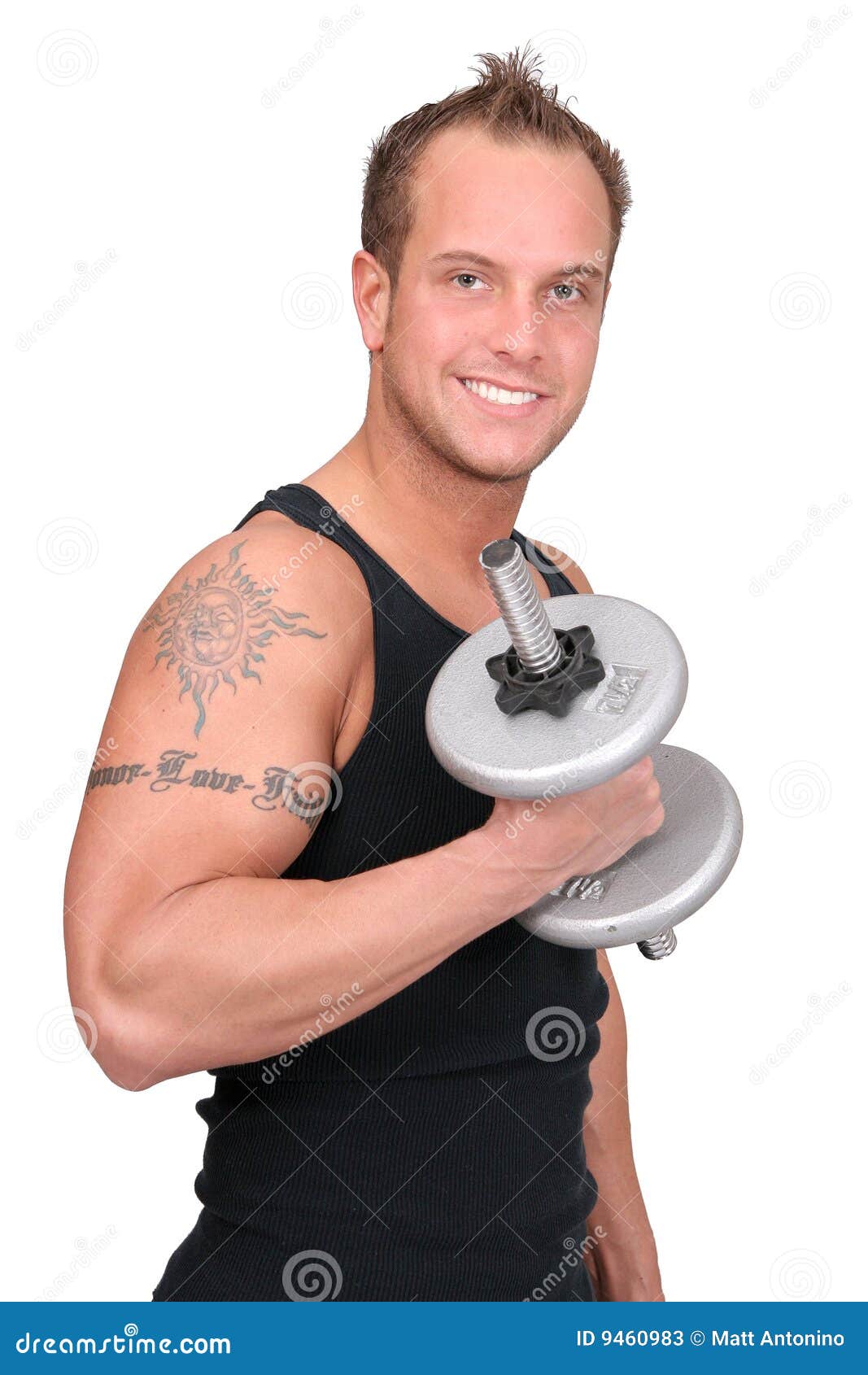 Poids de levage d'homme image stock. Image du santé, foret - 9460983