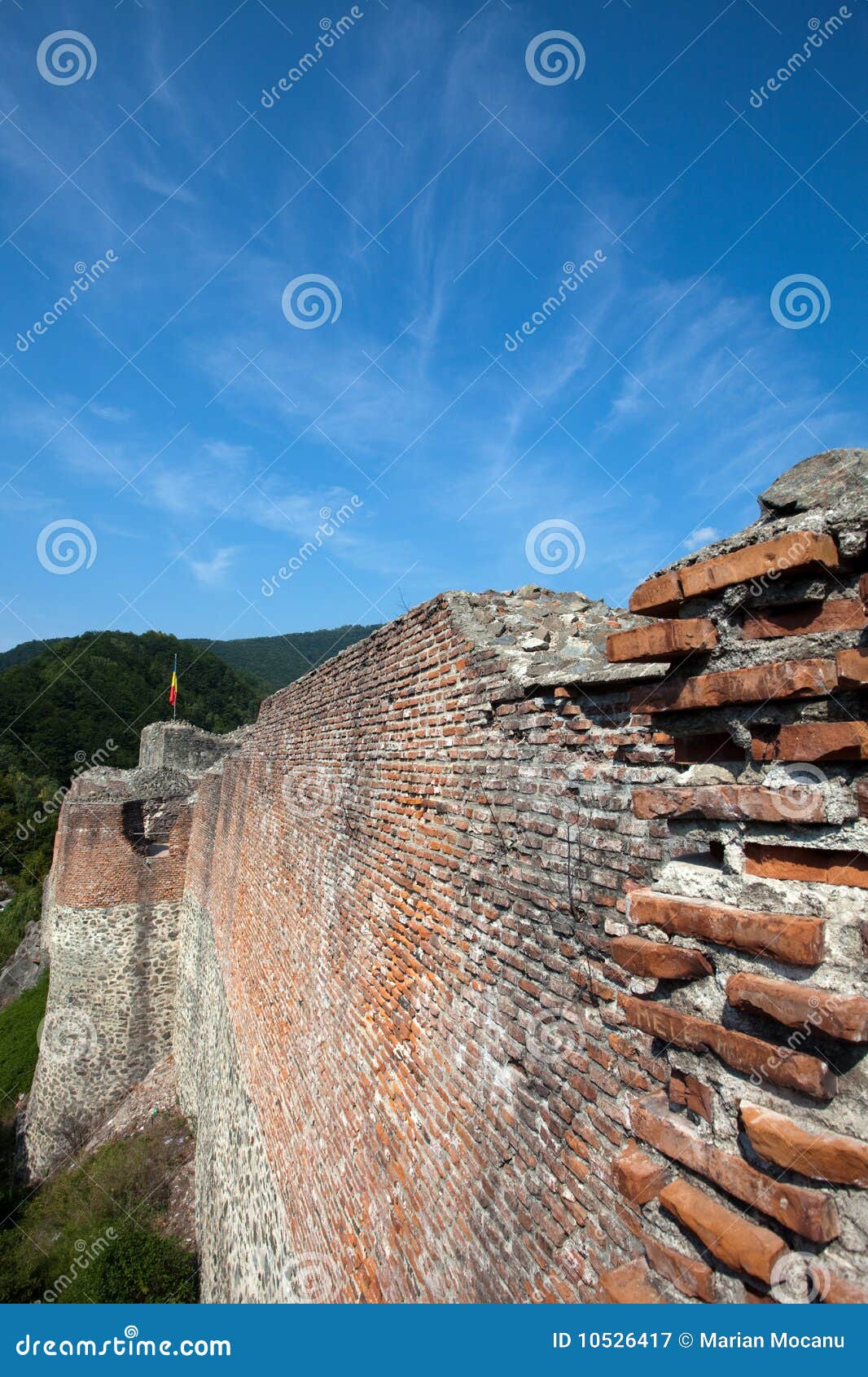 Poienari fortress stock image. Image of cloud, detail - 10526417