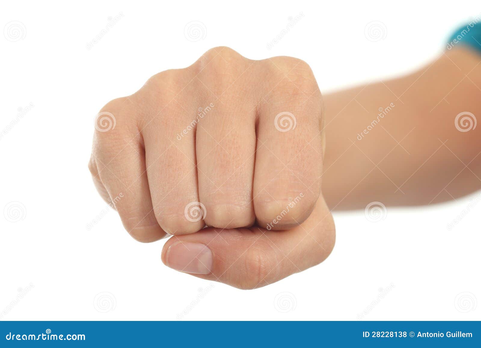 Poing de femme photo stock. Image du fermer, agressif - 28228138