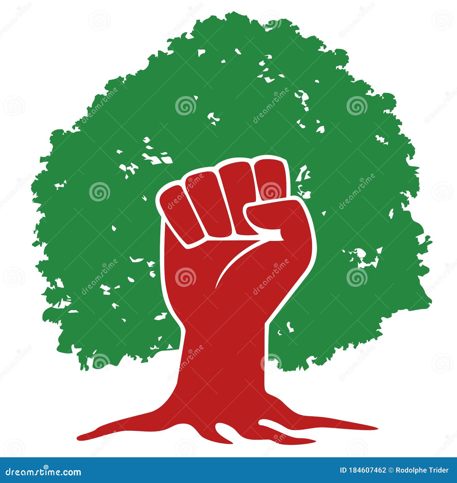 Concept of the Fight Against Deforestation of the Planet with a Raised ...