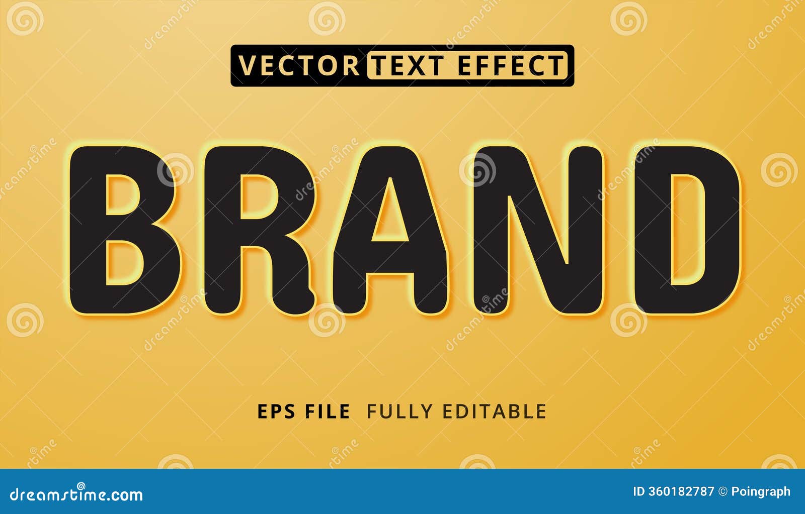 Emboss Brand Text Effect with Minimalistic As the Main Concept Stock ...