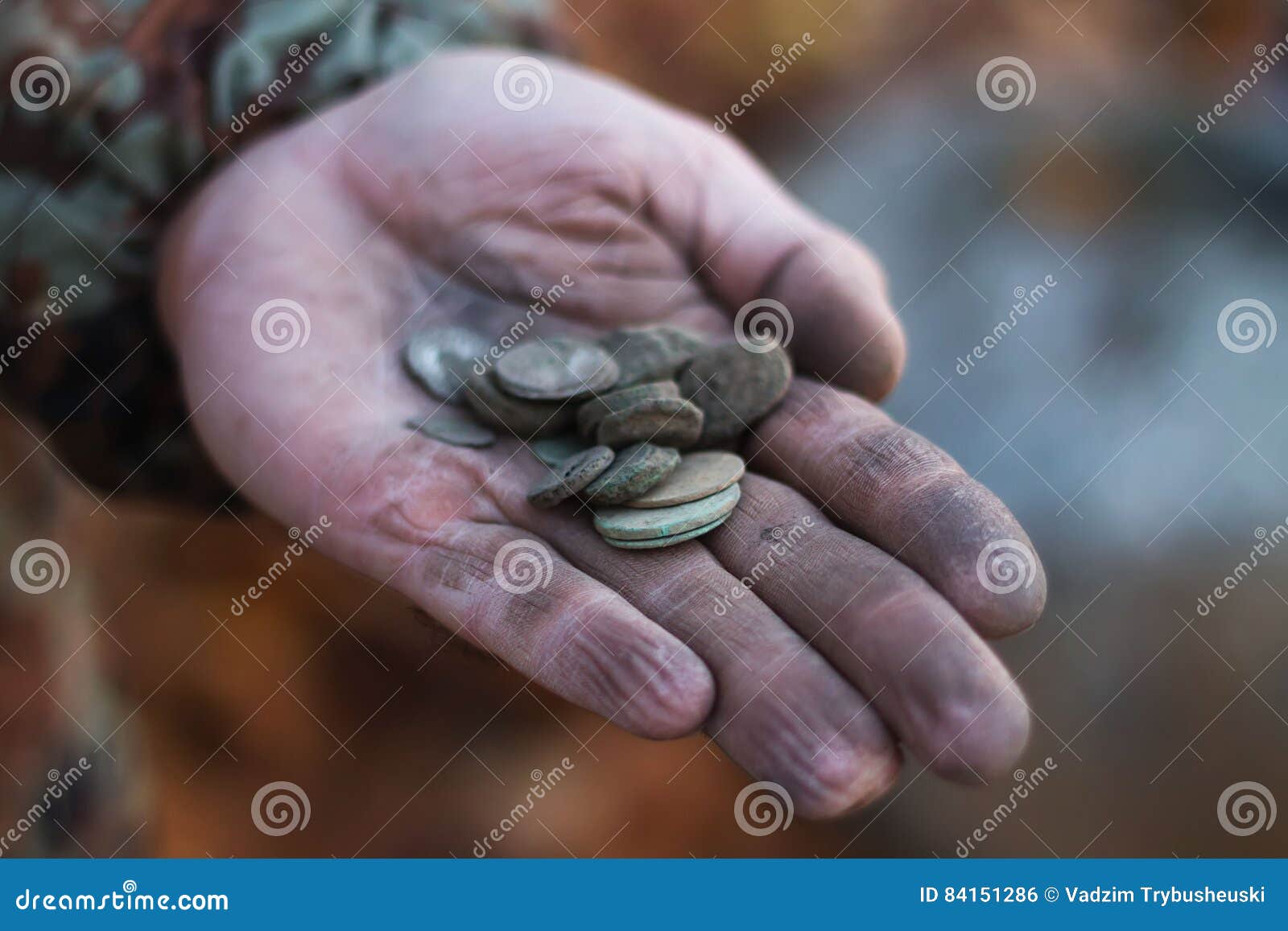 Point of Ancient Coins in the Palm Stock Photo - Image of ancient, coin ...